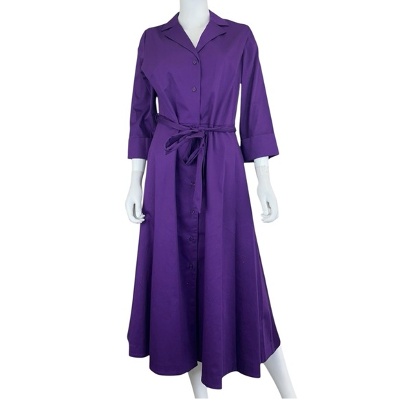 J. Peterman | Dresses | The J Peterman Company Purple Maxi Shirt Dress ...